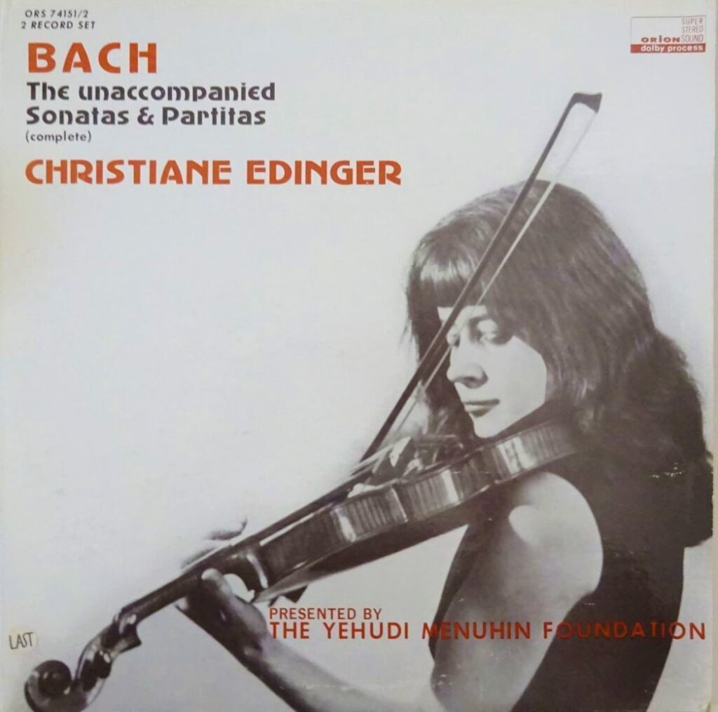 クリスティアーネ・エディンガー / バッハ:無伴奏ヴァイオリン・ソナタとパルティータ全曲 | レコード買取【総合No.1】無料査定・全国対応の ...